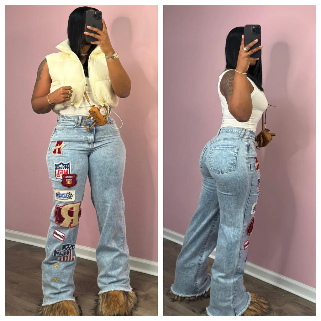 The Patches Denim Jeans – Xquisite Stylz